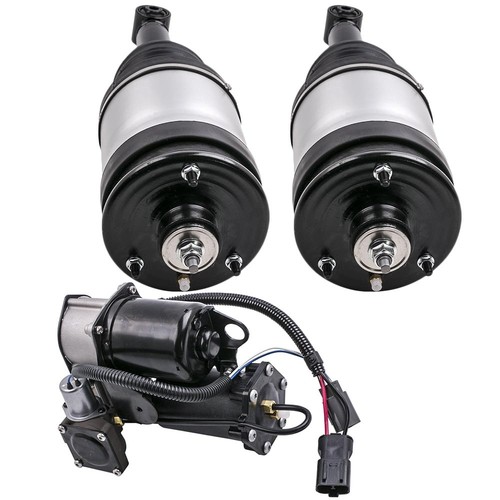 2x Rear Shocks Struts & Air compressor Pump for Land Rover LR3 Disco 3 ...