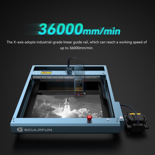 Sculpfun SF-A9 40W Laser Engraver Cutting Machine Ultra-fine Laser Spot ...