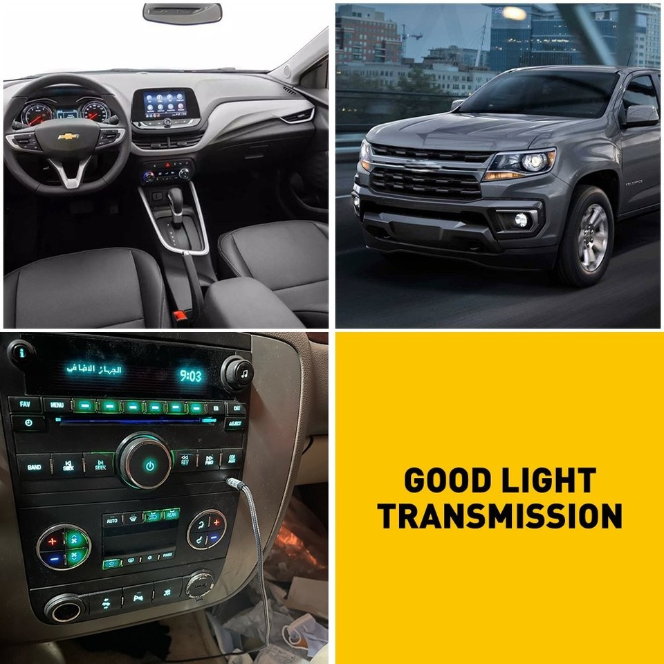 Vinyl AC Dash Button Repair Kit Decal Stickers Replacement for Chevy ...