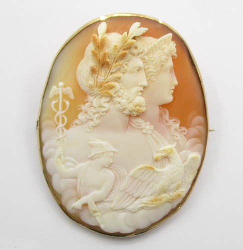 Victorian Hand Carved Shell Cameo Brooch 14k Yellow Gold Filled | eBay
