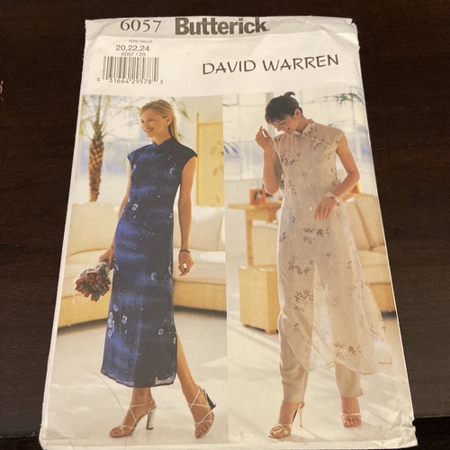 Butterick 6057 Dress Slip Pants plus Size 20-24 Asian David Warren ...