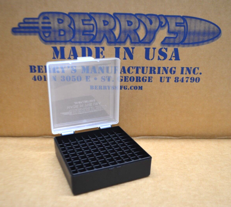 5 x 38 / 357 BERRY AMMO BOXES 100 ROUND PLASTIC AMMO STORAGE CLEAR ...