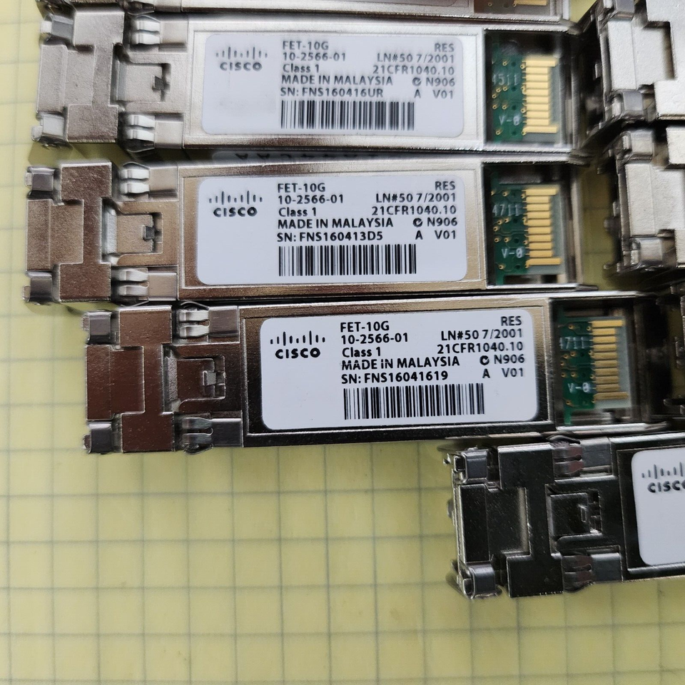17x Cisco FET-10G 10-2566-01 10-2566-02 10GB SFP Transceiver Multi Mode Modules | eBay