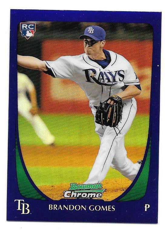 Brandon Gomes 2011 Bowman Chrome Rookie Purple Refractor #41 NRMT | eBay