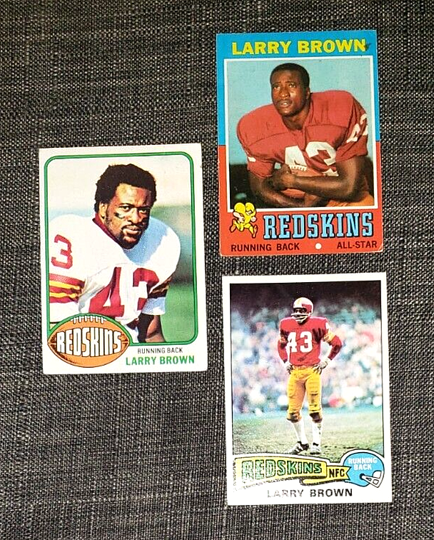 Larry Brown Washington Redskins Lot of (3) NFL Topps Football Trading ...