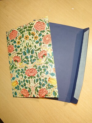 William Morris "Rose" Arts & Crafts cards notelets + envs 20 pack A6 ...