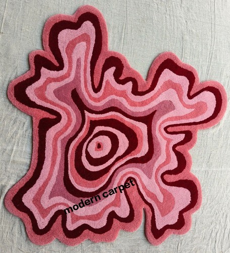 Psychedelic Rugs 3x3 Feet Handmade 100% Woolen Hand Tufted For Home ...