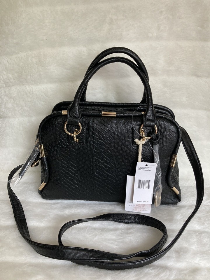 Jessica Simpson Women's Purse, 💫Handbag Phoebe Satchel Black | eBay