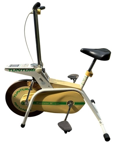 Vintage Tunturi Exerciser 500 Ergometer Bike White/Yellow Adjustable ...