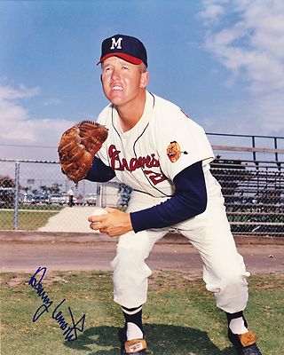 DENNY LEMASTER MILWAUKEE BRAVES ACTION SIGNED 8x10 | eBay