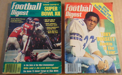 2 Football Digest Magazines 1978 - Tony Dorsett, Craig Morton, used VG ...