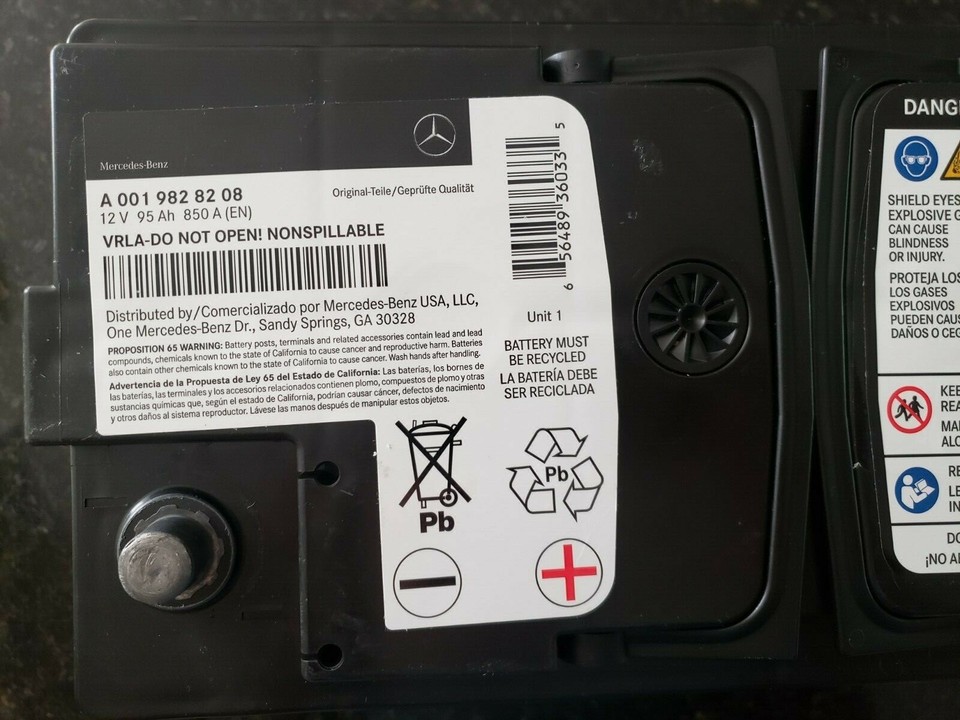 2024 Mercedes-Benz AMG Primary Starter Battery | A0019828208 | 75Ah ...