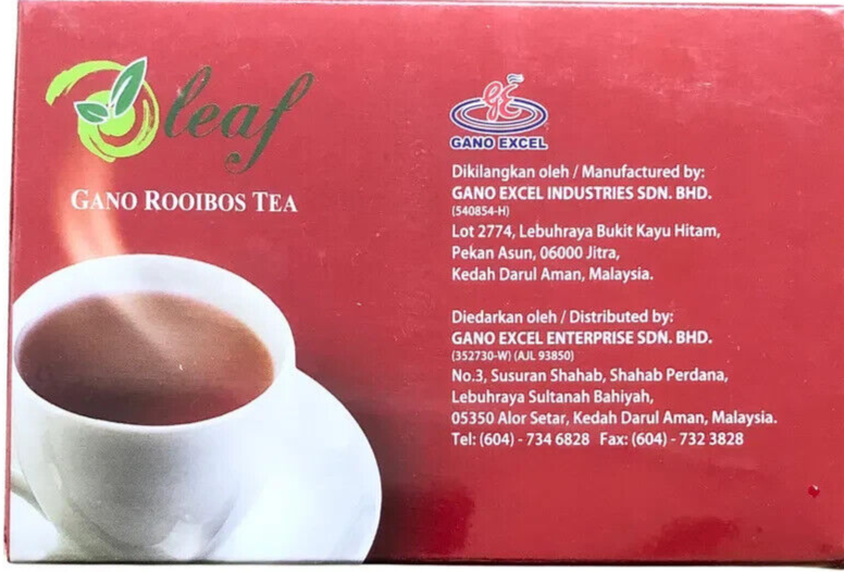 O Leaf Rooibos Tea Enriched with Ganoderma - Gano Excel (2g x 20 ...