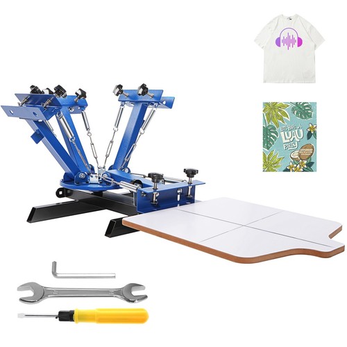 4 Color 1 Station Silk Screening Screenprint Press Screen Printing ...