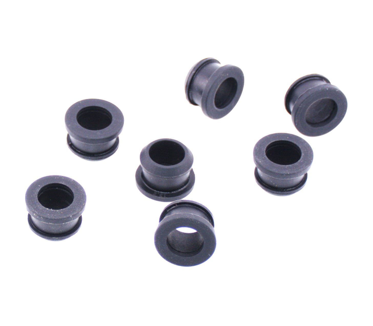 1/2" x 3/8" ID w 3/16" Groove, Rubber Grommet Bushings Push in Panel ...