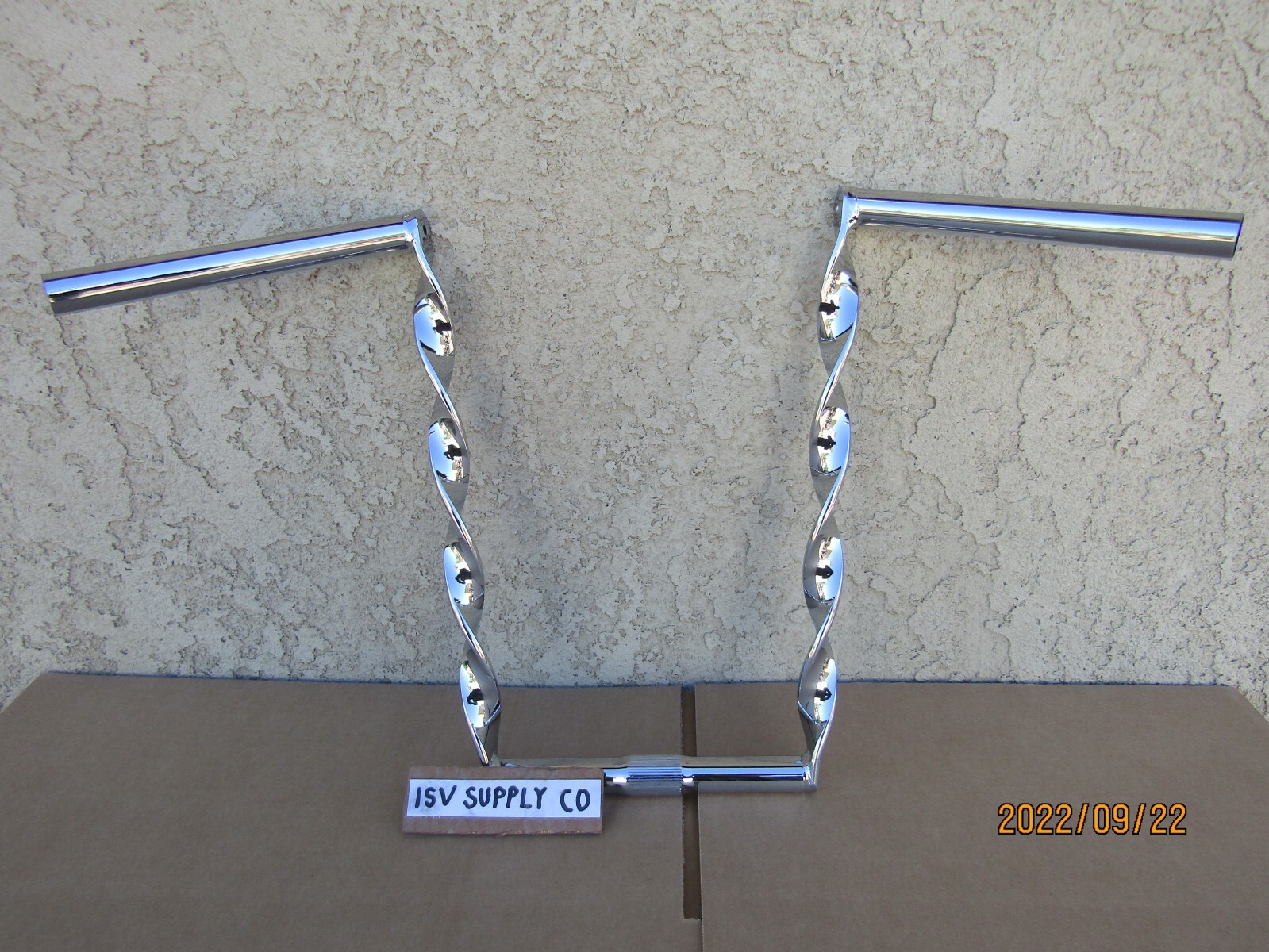 NEW'CHROME BICYCLE FLAT TWISTED HANDLE BAR FOR LOWRIDER, CRUISER ...