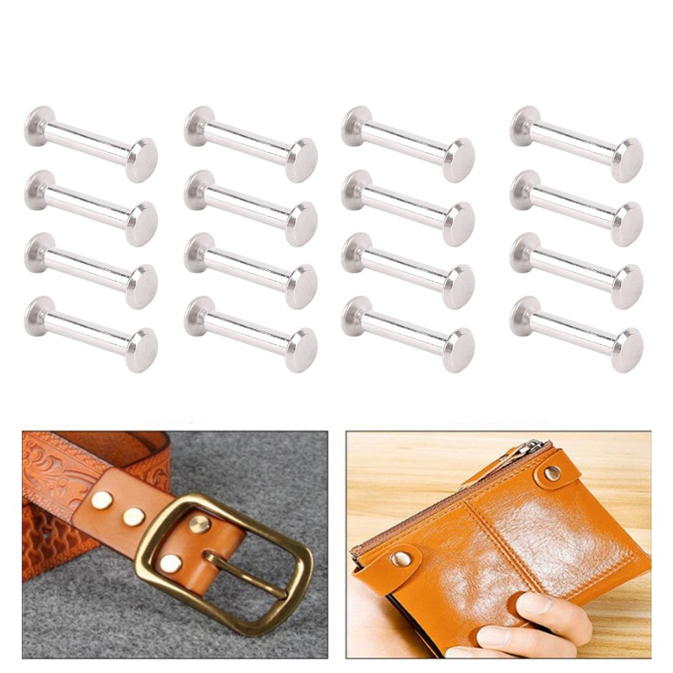 100 Sets Book Binding Rivet Stainless Steel Multifunctional Leather ...
