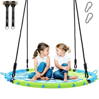 750lbs 40" Spider Web Saucer Tree Swing for Kids Adults, Outdoor Net ...