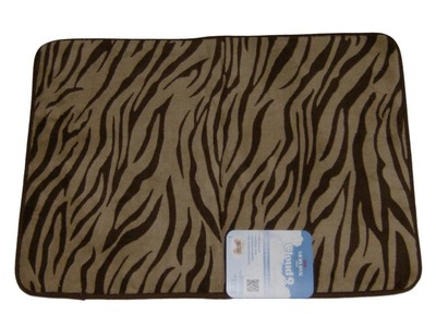Mohawk Cloud Luxurious Memory Foam Brown Zebra Bath Mat Skid Resistant ...