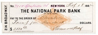 US Revenue Stamps - 1882 bank check revenue stamped paper RN-G1 (M4) | eBay