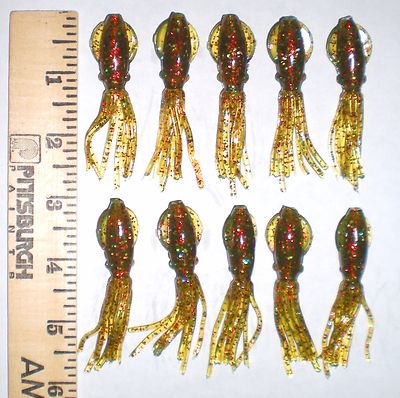 ORIGINAL B-2 SQUIDS 3 INCH LURES B2 SQUID BODIES FLUKE SEABASS ...