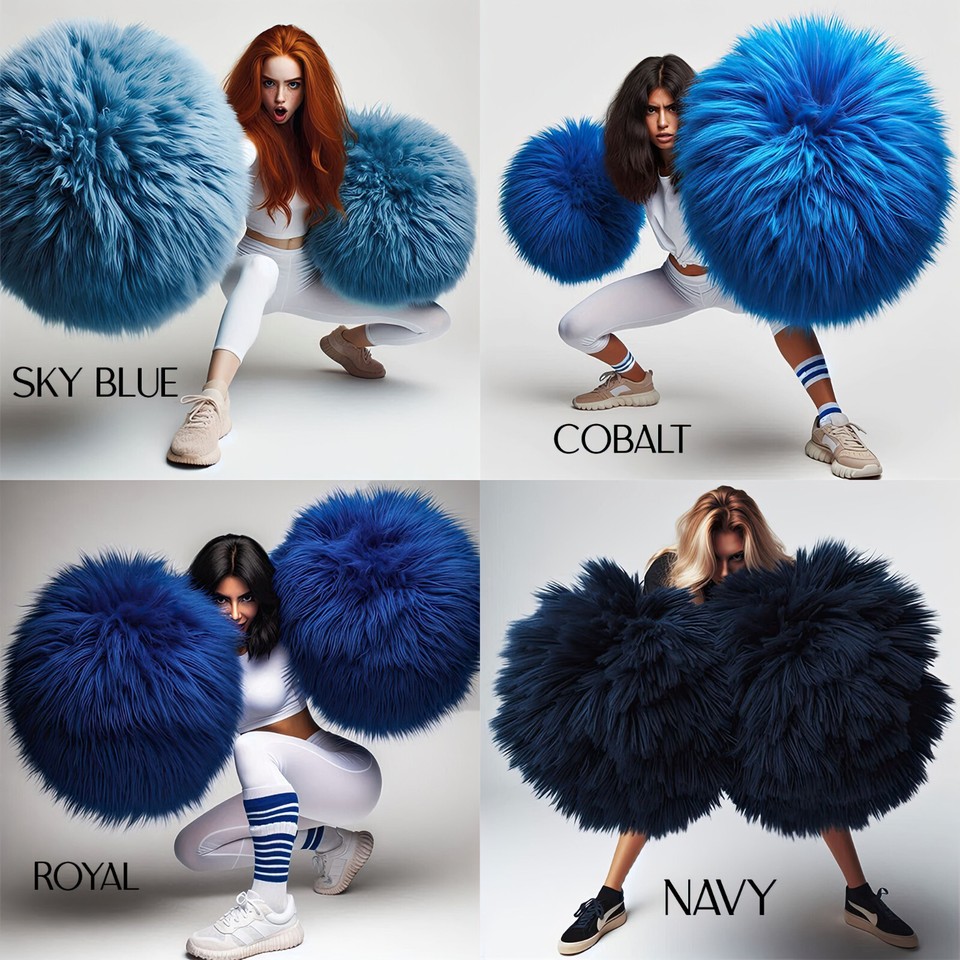 Extra Large Pro Vintage Cheerleader Pom Poms -26"- NFL, NCAA, MLB, NBA ...