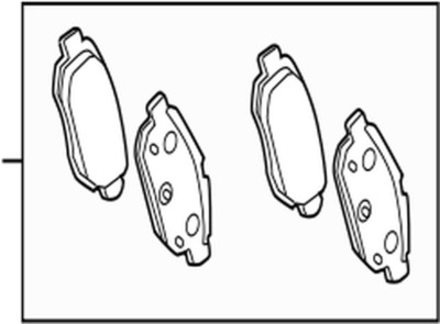 04466-52170 Toyota Pad kit, disc brake, rear 0446652170, New Genuine ...