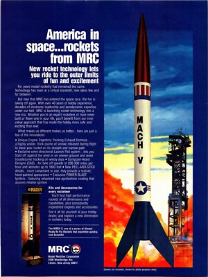 MRC Mach V USA Rocket Print Ad Wall Art Decor Ephemeral | eBay