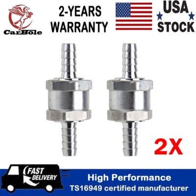 2pcs 5/16" 8mm Fuel Line One Way Non Return Check Valve Petrol Diesel ...