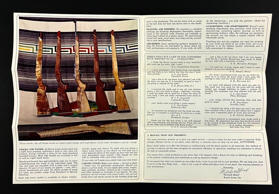 1960s Royal Arms Santee California Vintage Rifle Hunting Gun Catalog ...
