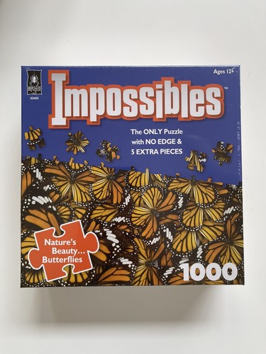 Impossibles Bepuzzled Butterflies Jigsaw Puzzle 1000 Piece 12+ natures ...
