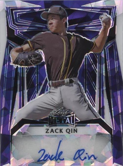2023 Leaf Metal - Autographs Zack Qin #BA-ZQ1 Purple Crystals /6 (AU ...