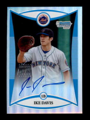IKE DAVIS 2008 BOWMAN CHROME METS ROOKIE REFRACTOR AUTOGRAPH AUTO #/500 ...
