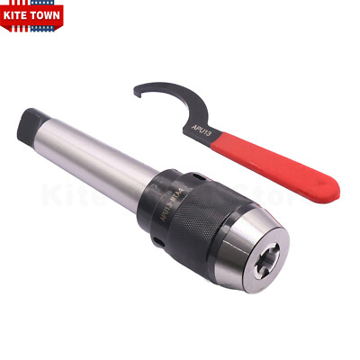 1/32" - 1/2" Keyless Drill Chuck with Morse Taper 4 MT4 Integral Shank ...