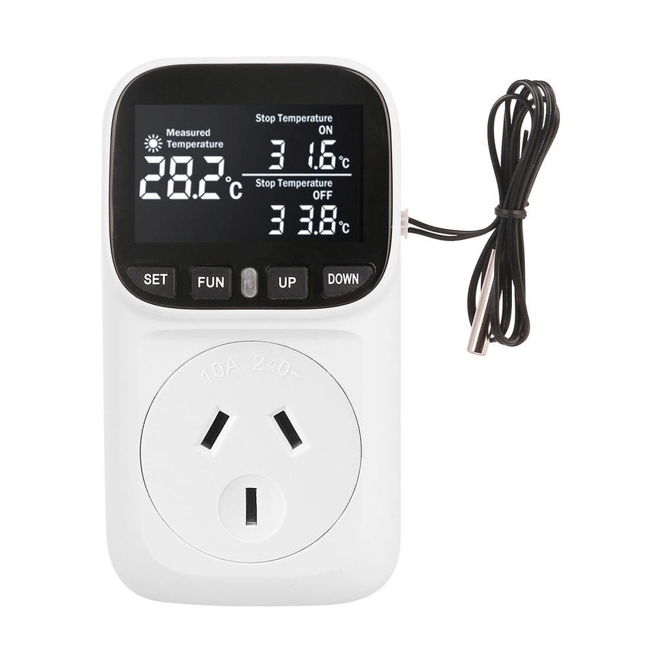 240V 10A Digital Thermostat Electric Temperature Controller Sensor ...