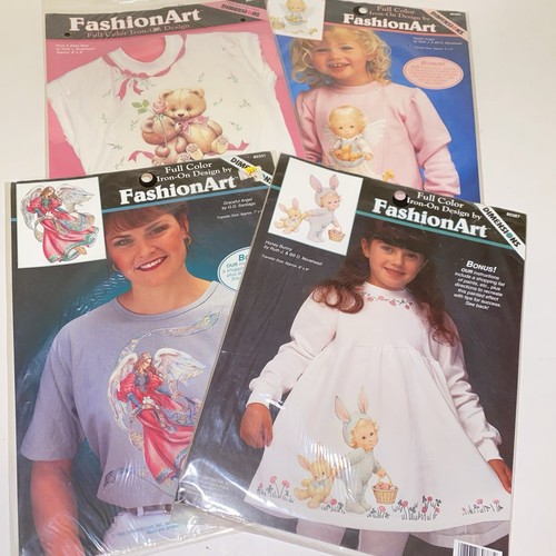 Vintage 1990s Dimensions Fashionart Full Color Iron On Transfers Set of ...