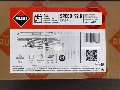 NEW Rubi Speed 92 N Magnet Tile Cutter With Case 36" 92cm - #14987 | eBay