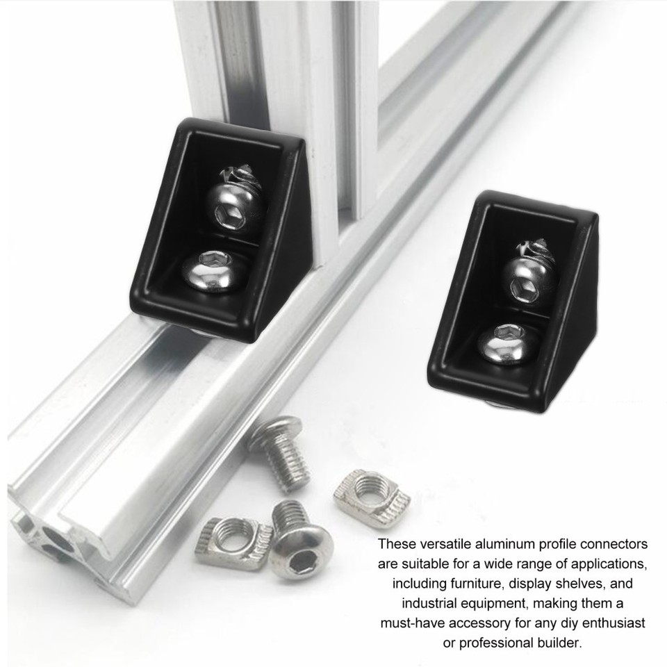 20 Sets Aluminum Profile Angle Bracket Brackets Corner Connector | eBay
