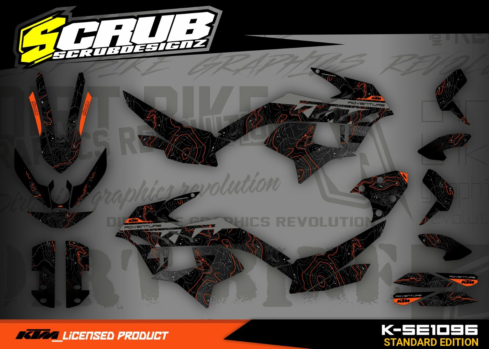 KTM ADVENTURE 790R 890R Rally 2019 2020 2021 2022 Graphics Decals ...