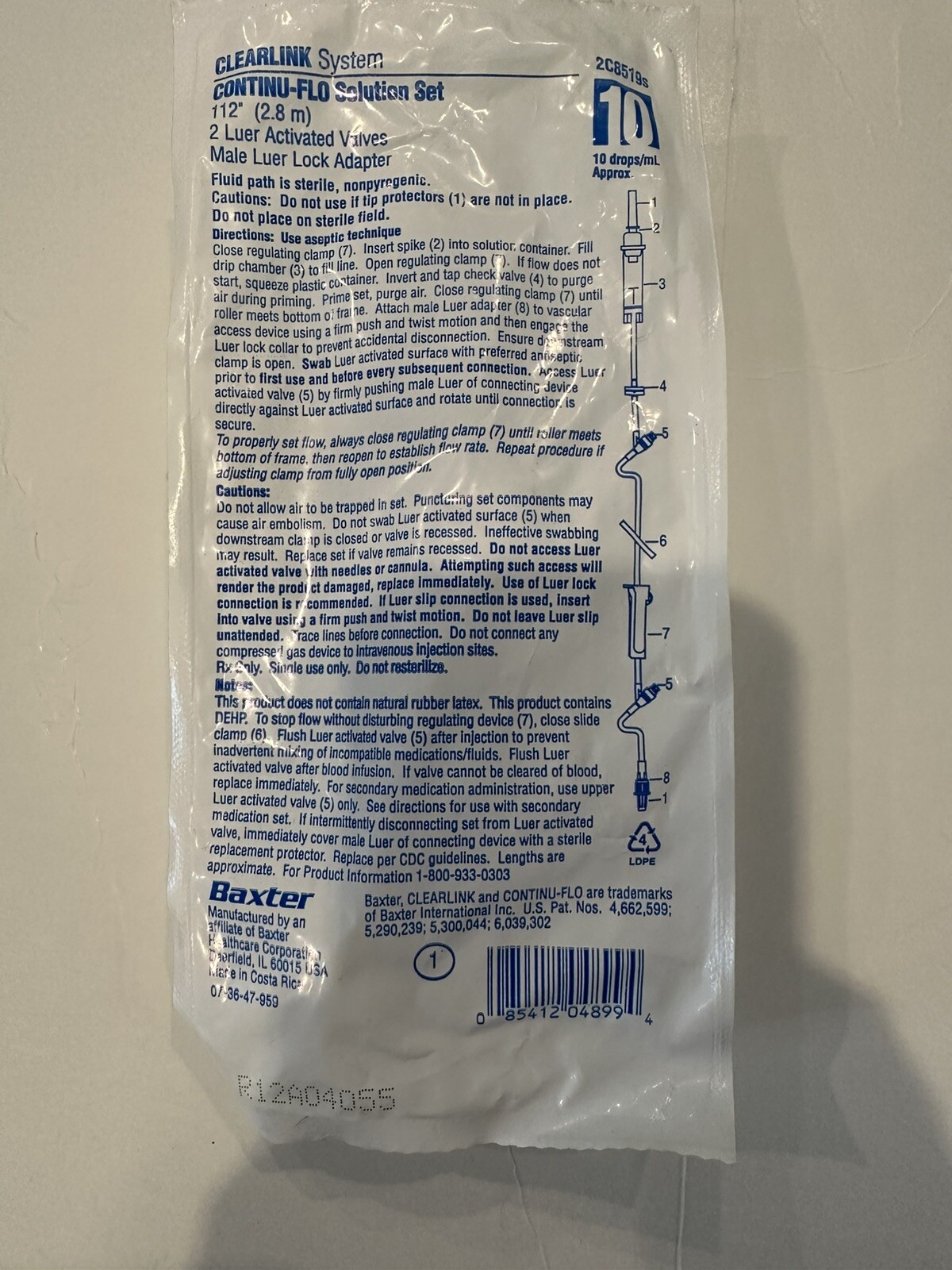 Baxter Clearlink System Continu Flo 112” - 2C8519s (Batch Of 7) | eBay