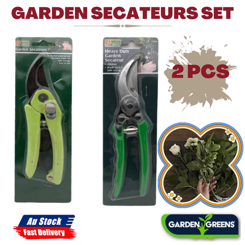 Garden Secateurs + Secateurs Value Set Pruning Lockable Blade Cutter ...