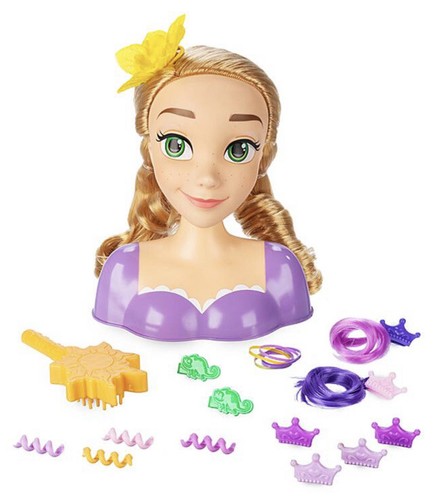 Disney Store Tangled Rapunzel Styling Head 21pcs Brush Golden Hair NIB ...