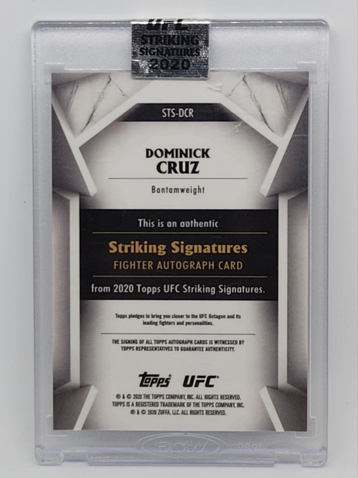 2020 Topps UFC Striking Signatures 38/67 Dominick Cruz #STS-DCR Auto | eBay