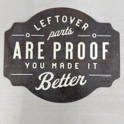 Leftover Parts Tin Metal Sign NEW Open Road Brand 12"x 10" | eBay