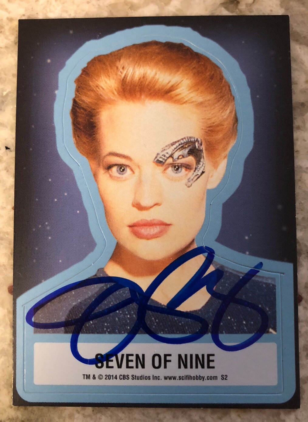 Jeri Ryan ~ Autographed / Signed Star Trek Sticker Card ~ Seven Of Nine ...