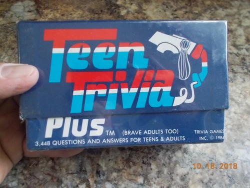 New Sealed Teen Trivia Plus Game dated 1984, 3448 Q&A for Teens and ...