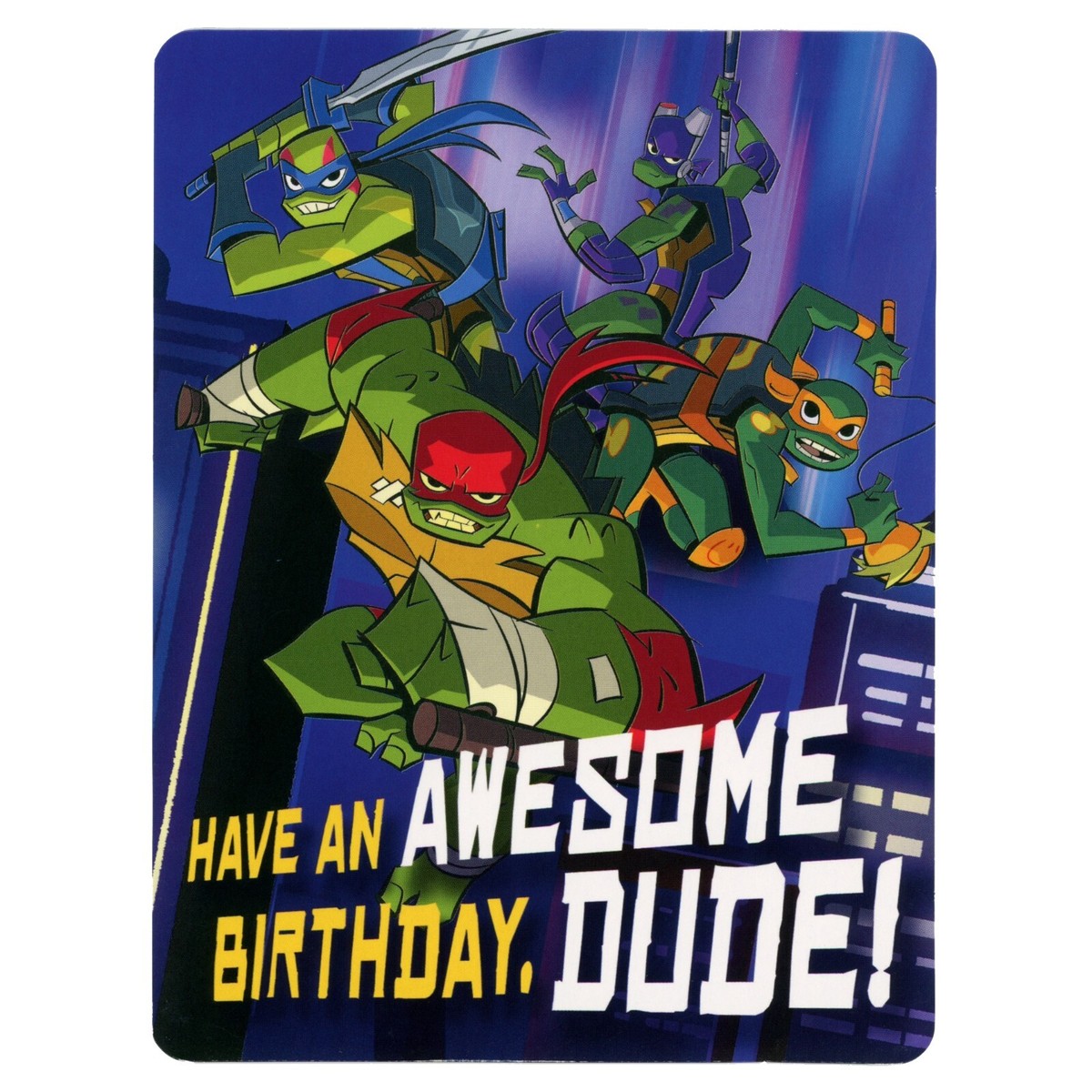Happy Mutant Ninja Turtles Birthday Card Middle Aged Mutant Ninja