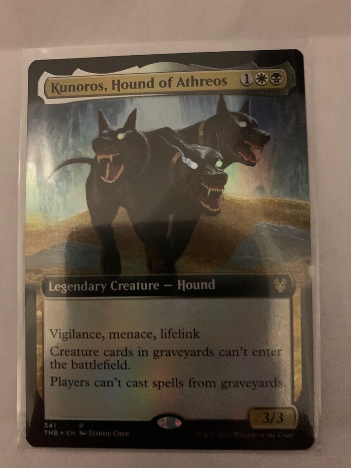 FOIL KUNOROS, HOUND OF ATHREOS (EXTENDED ART) Theros Beyond Death Magic ...