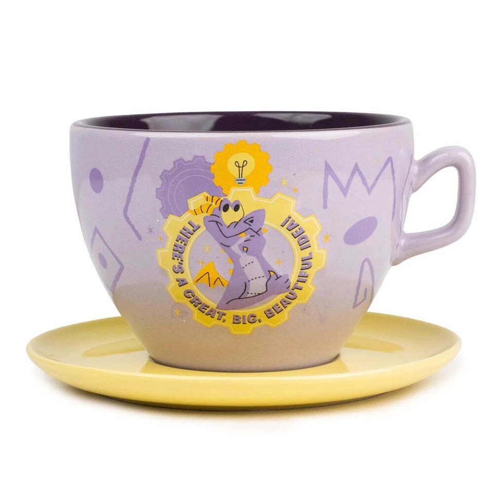 Disney Parks Figment Purple Mug & Saucer set Imagination -Epcot | eBay