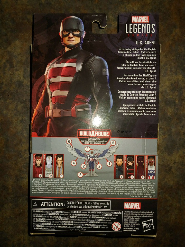 U.S. AGENT Marvel Legends Series 6" Action Figure Flight Gear BAF ...